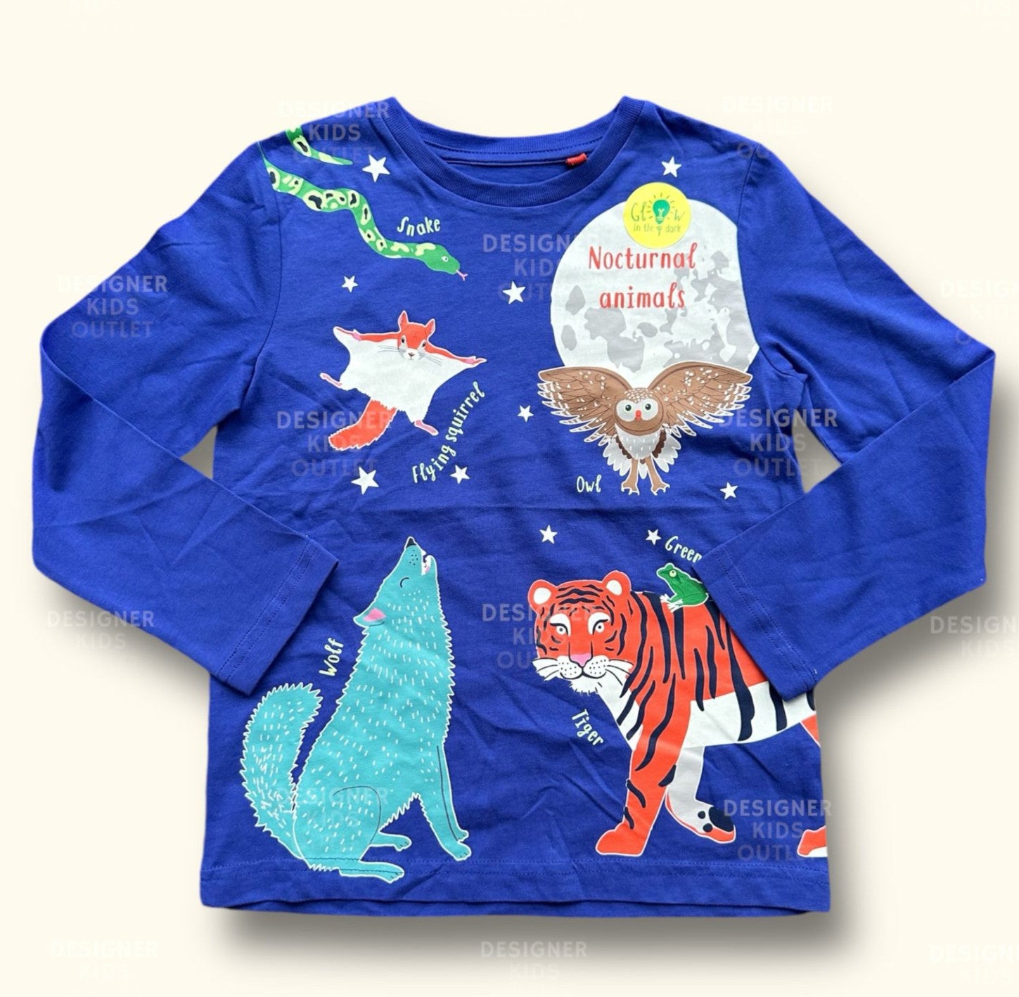 Sample/De-Labeled Mini Boden Moonlight Nocturnal Animal Friends Top T ...